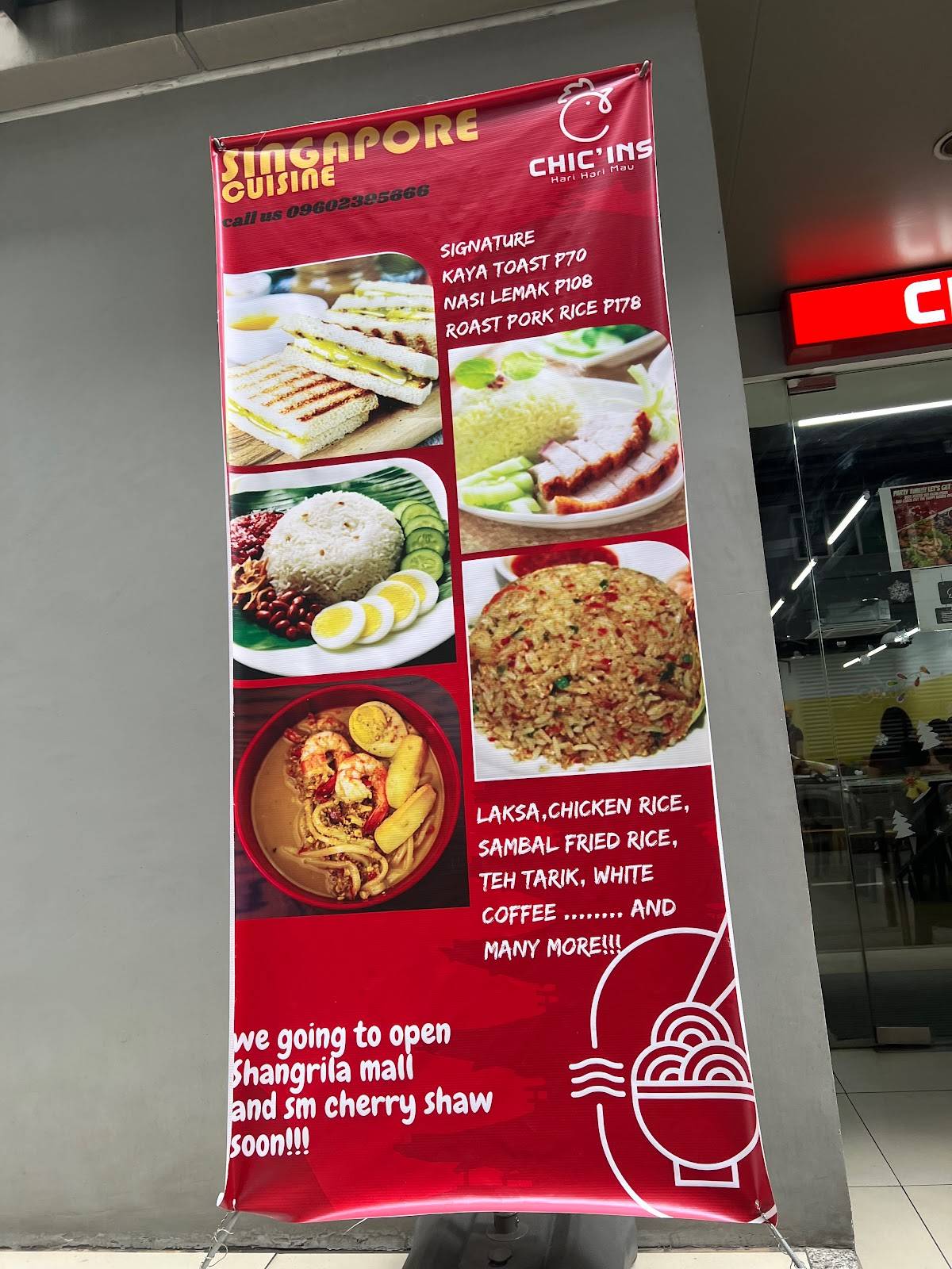 Carta del restaurante Chic'ins Makati Keyland Center (Singapore Laksa ...