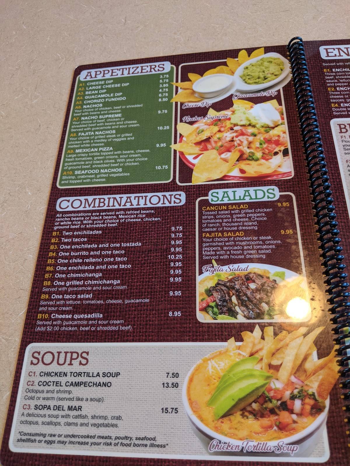Menu at Chilito's Mexican Bar And Grill, Waterloo