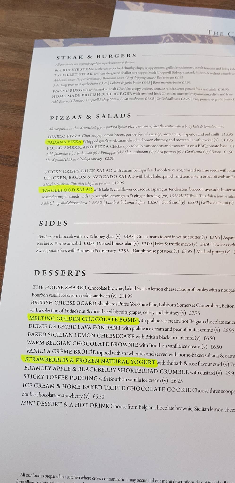 Menu at Chilworth Arms Southampton pub & bar, Southampton, Chilworth Rd