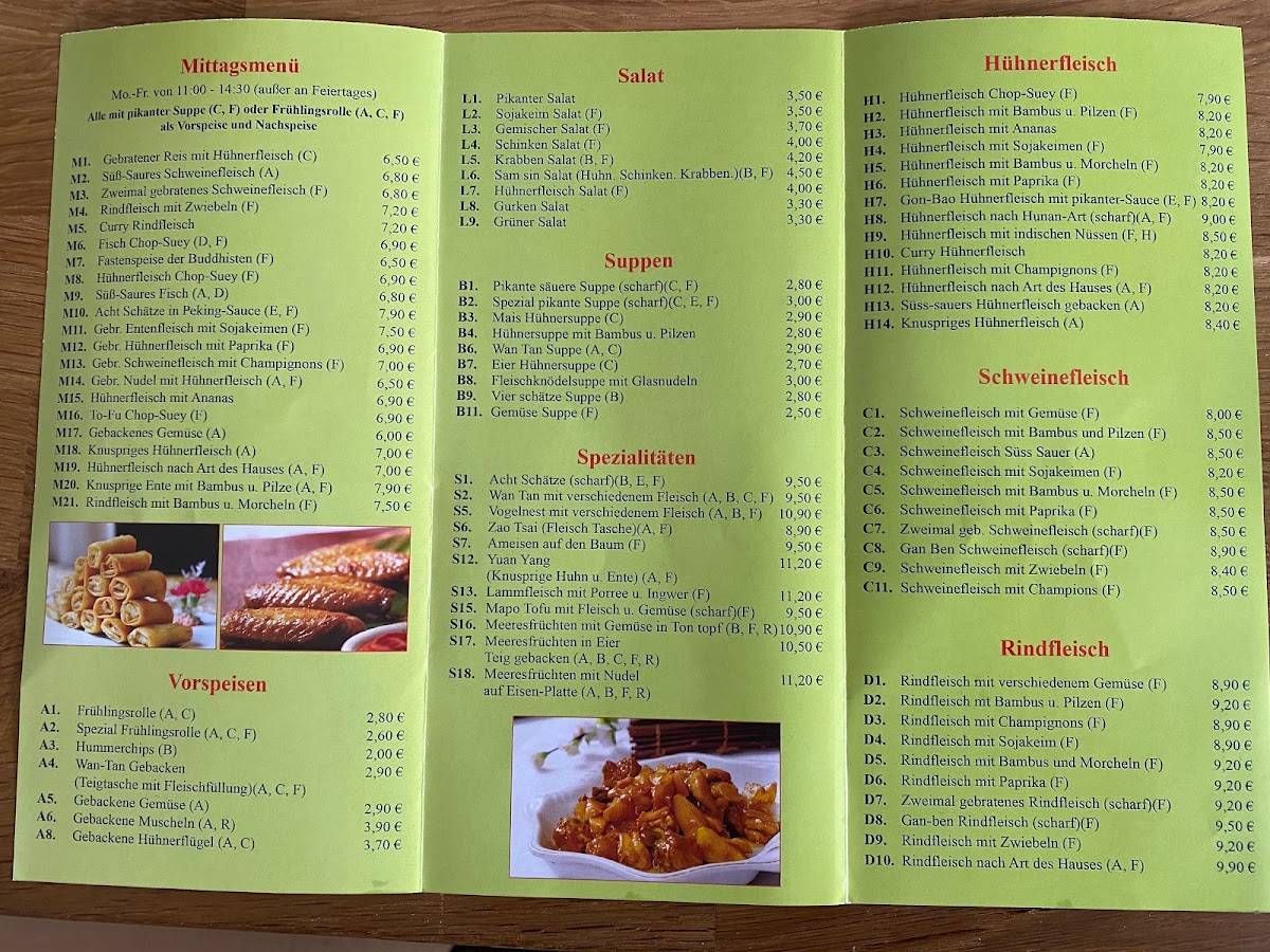 Speisekarte von China-Restaurant Chinesische Mauer, Oberwart