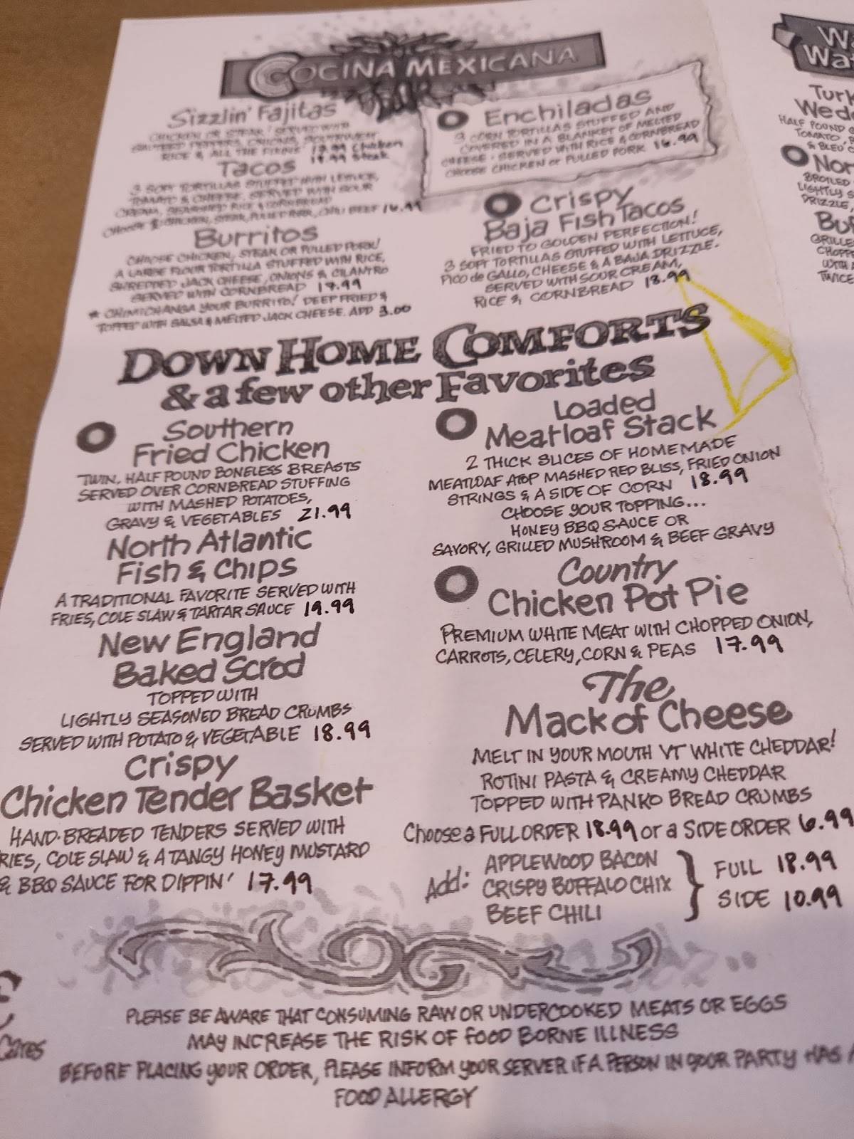 Menu at Clyde’s Grill and Bar, Walpole, 642 Providence Hwy