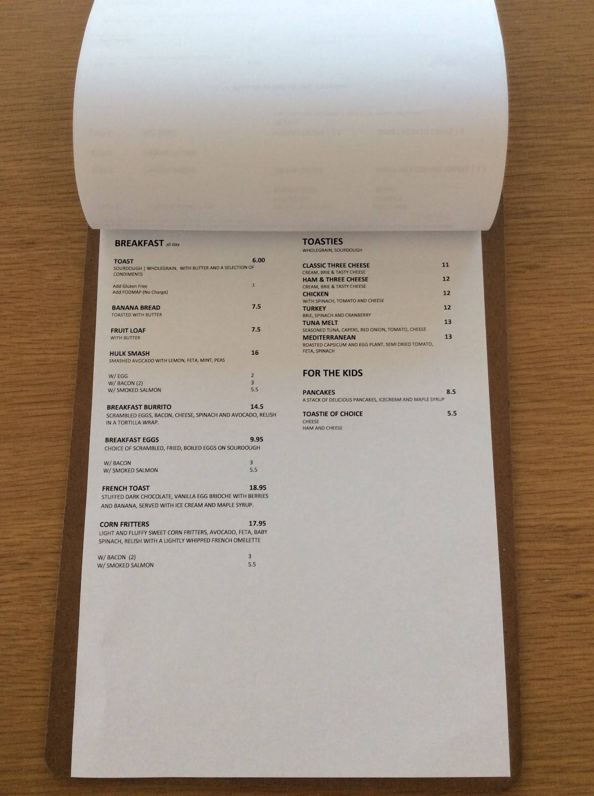 Carta del café Coachella Coffee Co - Boronia, Boronia