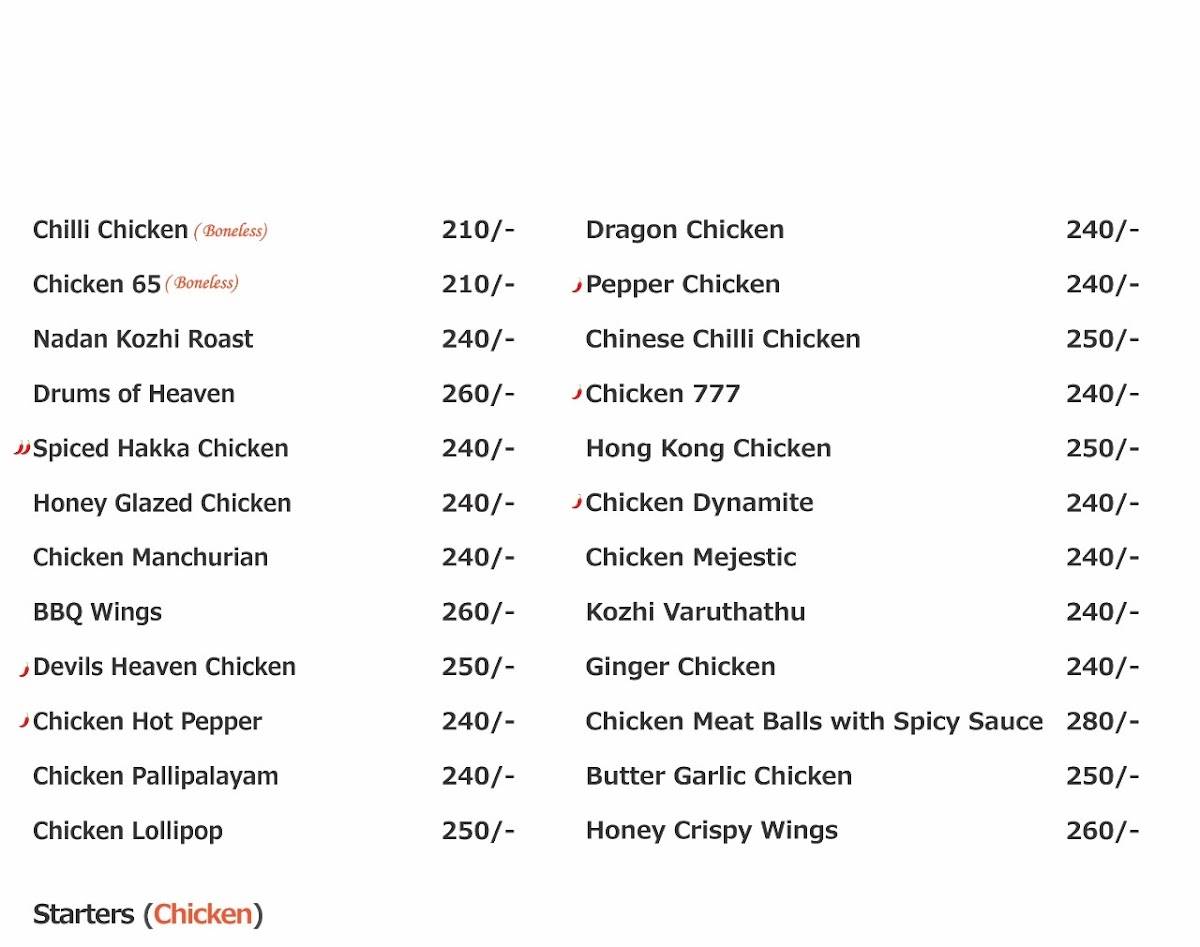Menu at Kadhambam Multi-cuisine Restaurant, Coimbatore