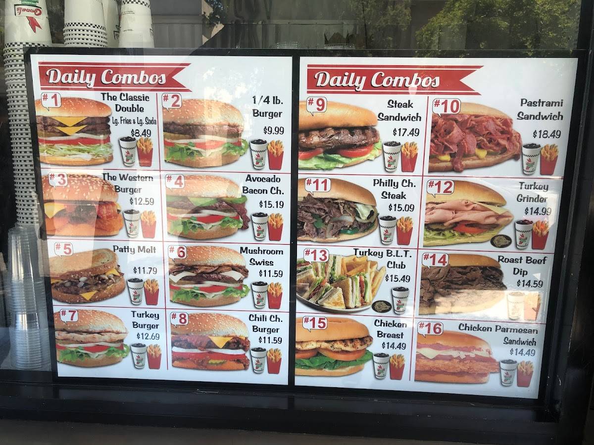 Menu at Connal's restaurant, Pasadena