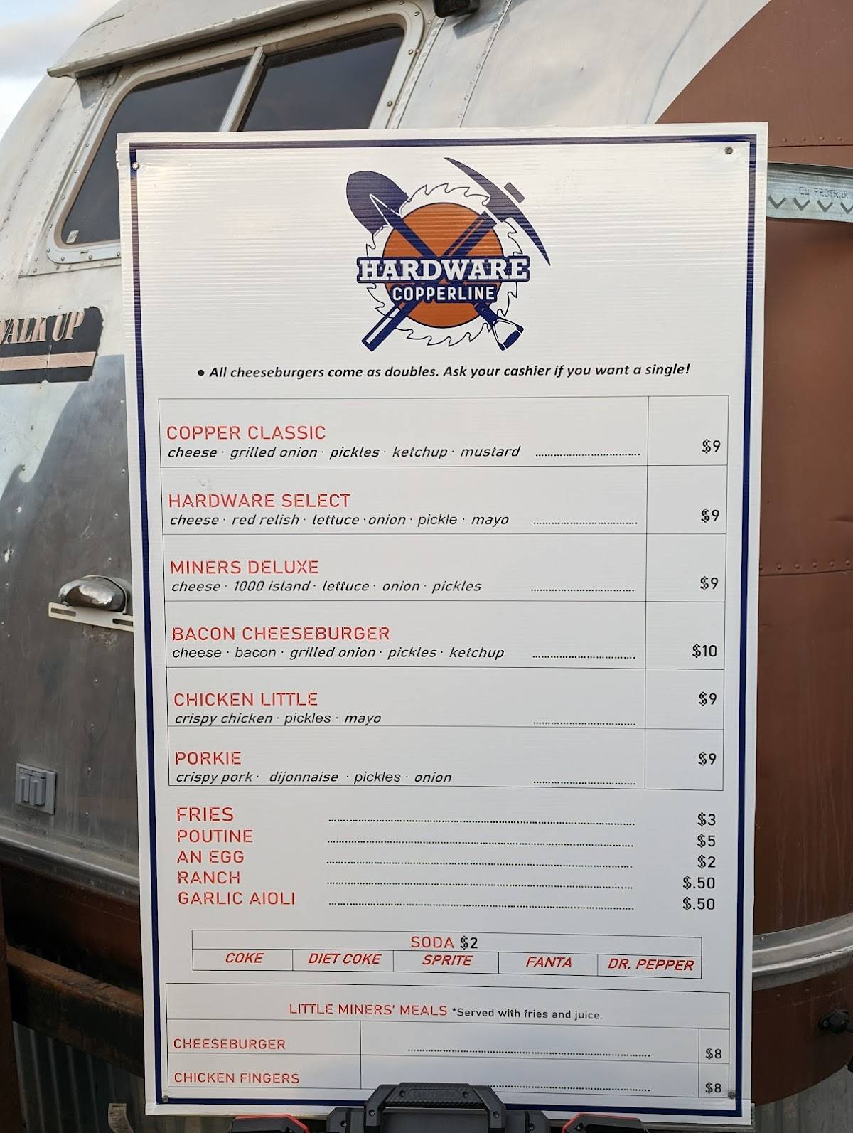 Menu at Copperline Smashburger! restaurant, Helena