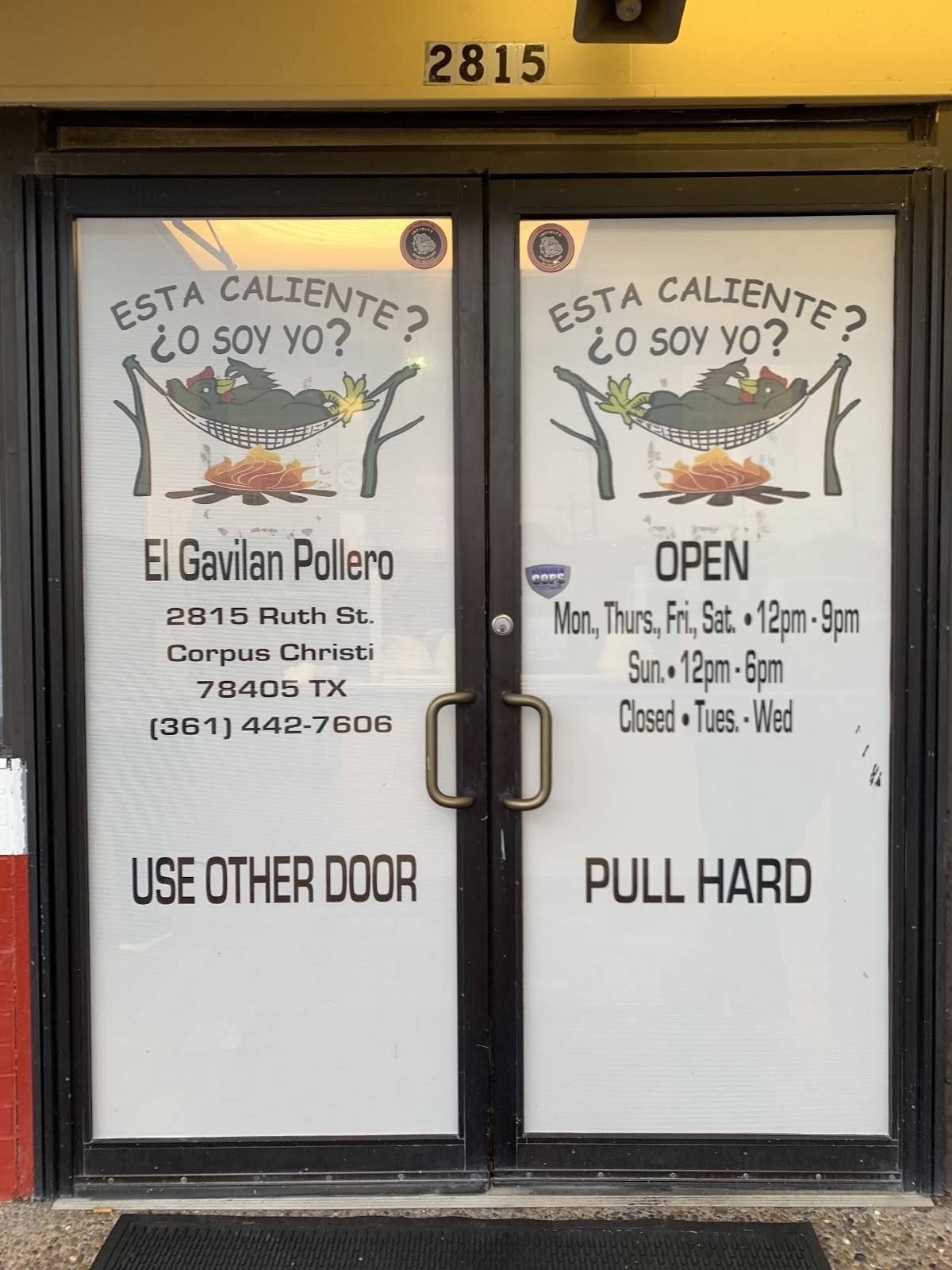 Menu at El Gavilan Pollero restaurant, Corpus Christi