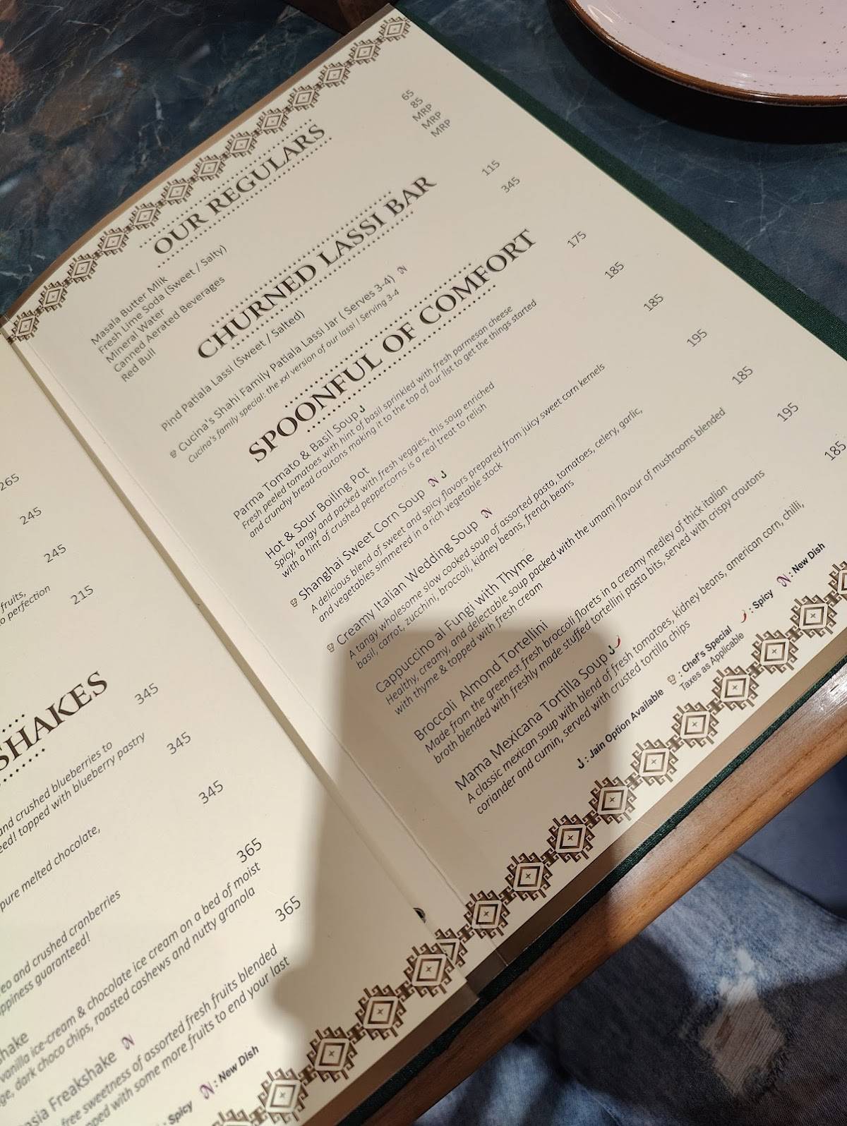 Menu at Cucina Restaurant and Banquet, Gandhinagar