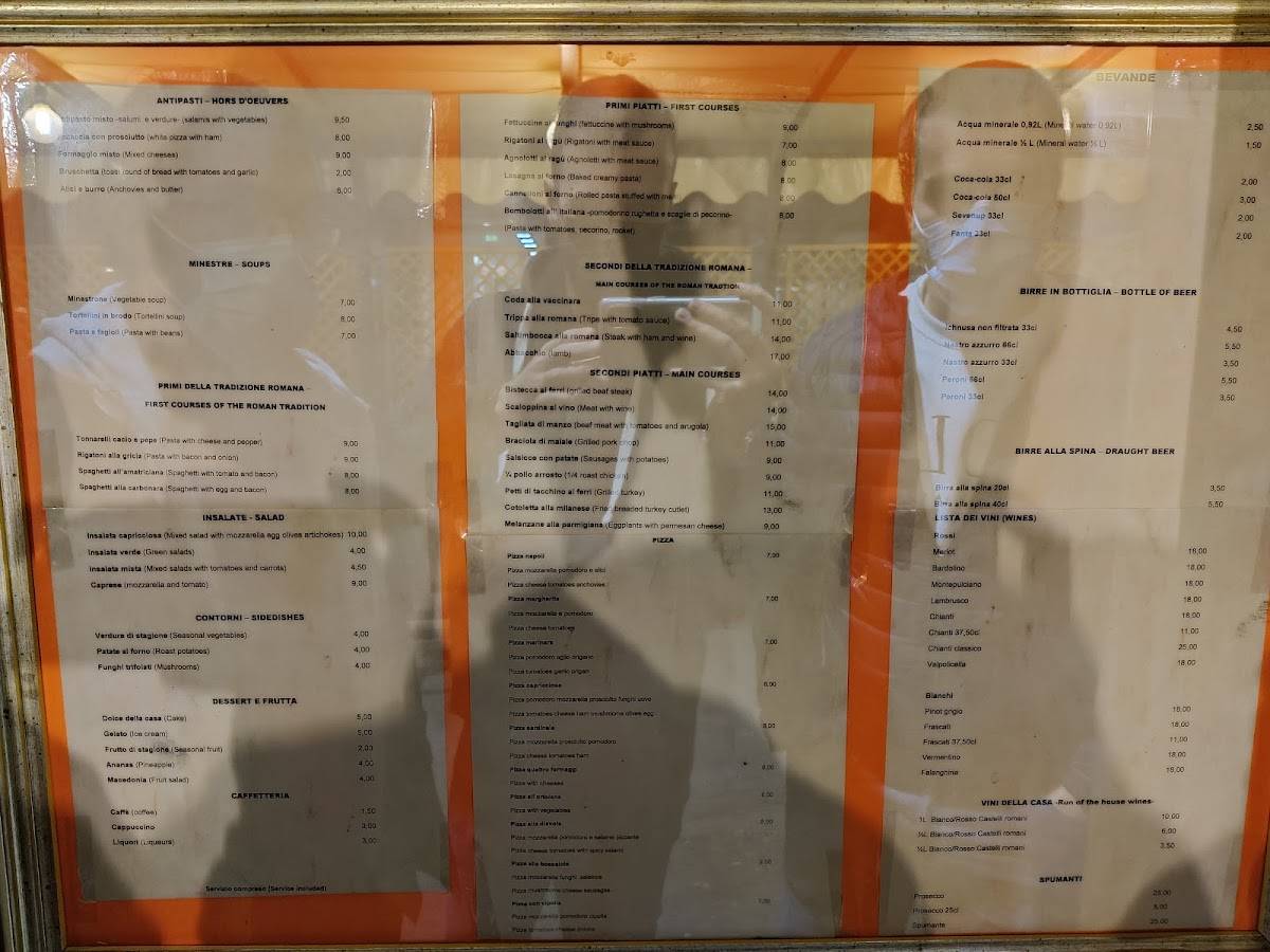 Menu da Osteria Macondo pizzeria, Roma