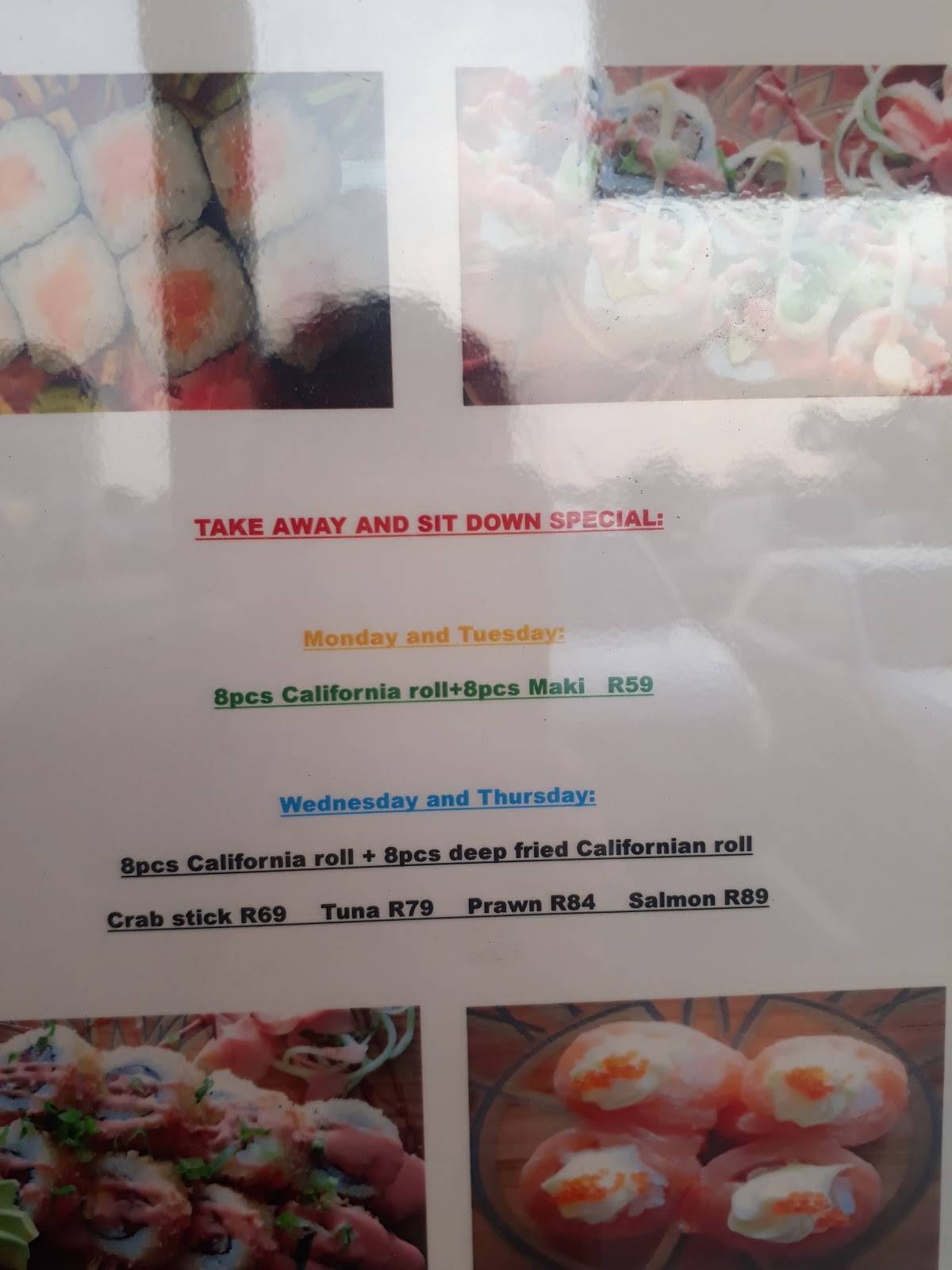 Menu at Dala Mala Asian Cuisine & Sushi Bar, Bloemfontein, Shop 9