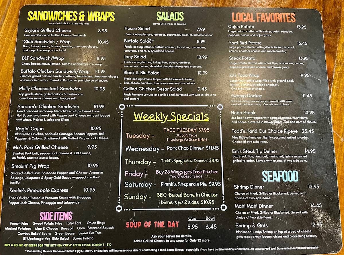 Menu at Dalton's Sports Grill pub & bar, Asbury Lake