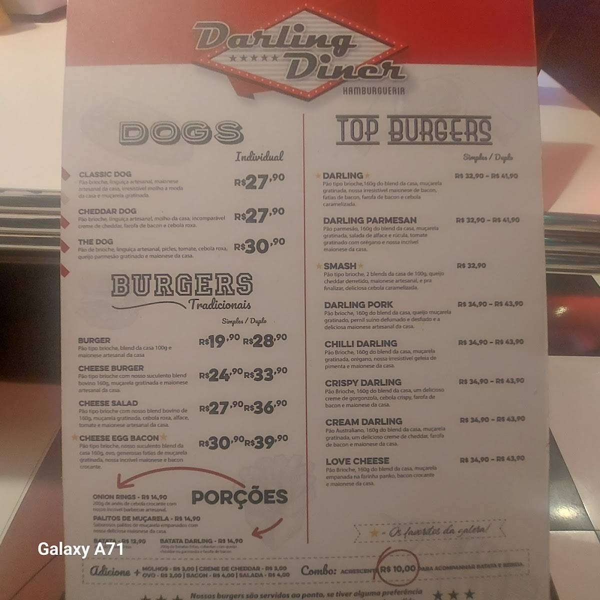 Menu em Darling Diner Hamburgueria restaurante, Nova Iguaçu