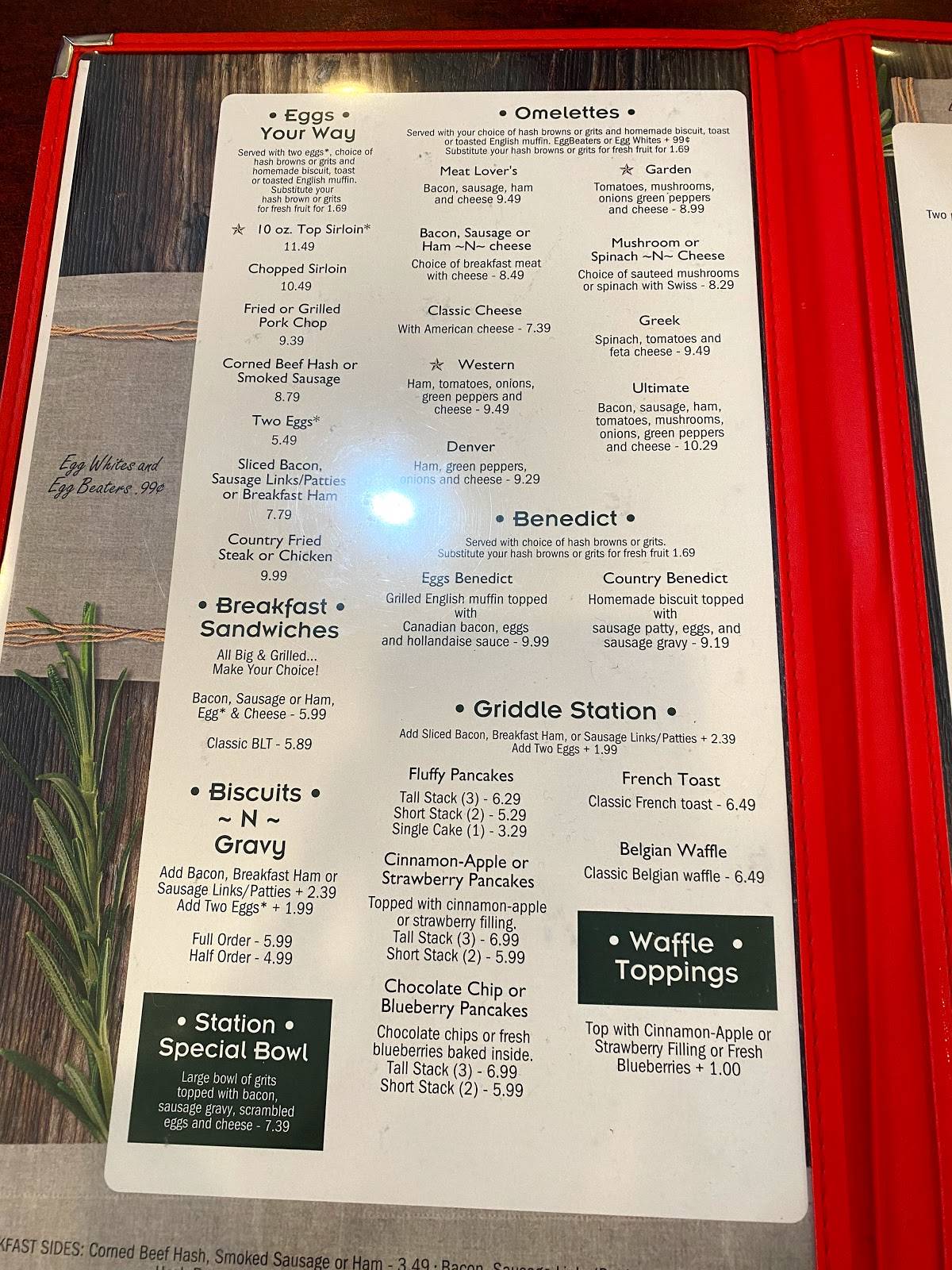 Menu at Davenport Diner restaurant, Davenport, US Hwy 27