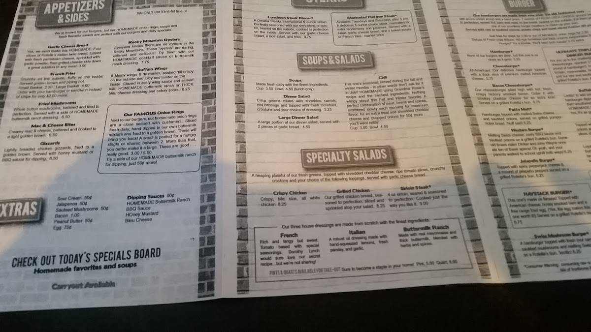 Menu at Dinkers Bar and Grill, Omaha