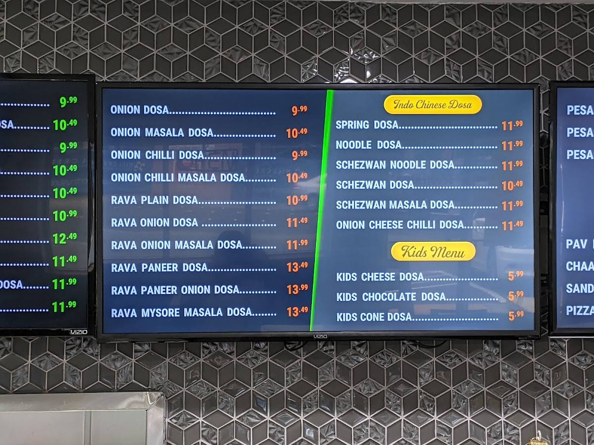 Menu at Dosa House Pure Vegetarian Indian Food restaurant, Bellevue