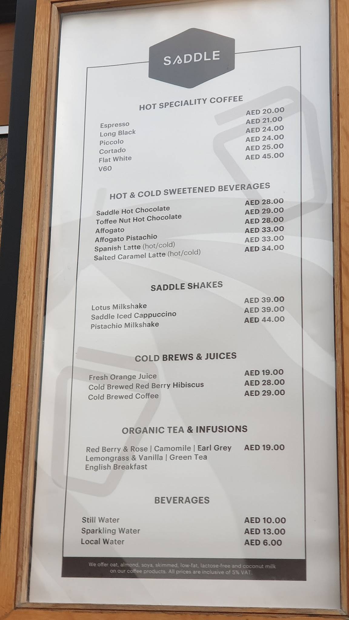 Menu at Saddle Cafe - Al Wasl, Dubai, Al Wasl Rd