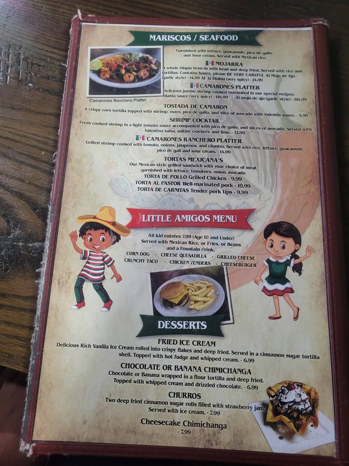 Menu at El Machete Mexican Bar and Grill, Sevierville