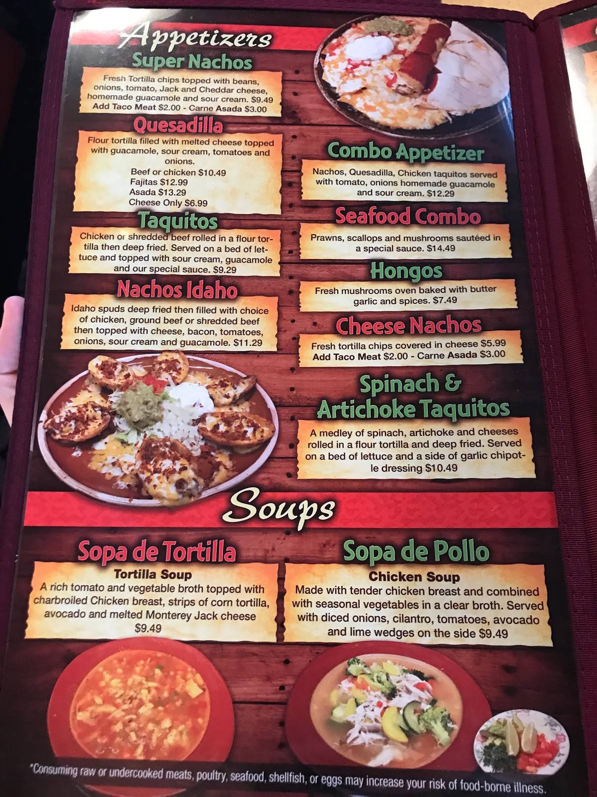 Menu at El Porton De Pepe restaurant, Yakima