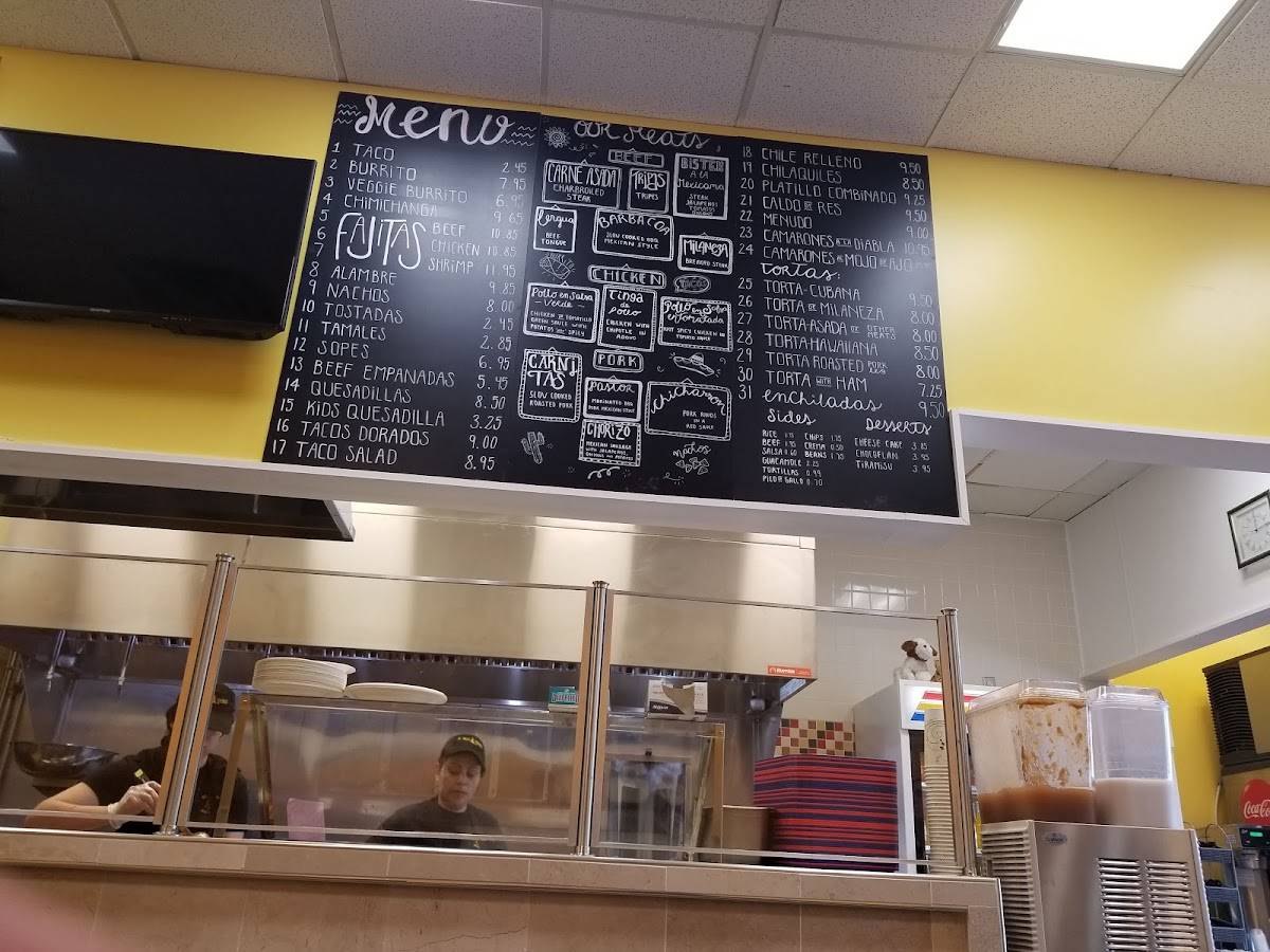 Menu at El Taco Riendo Express restaurant, Minneapolis, 36th Ave N