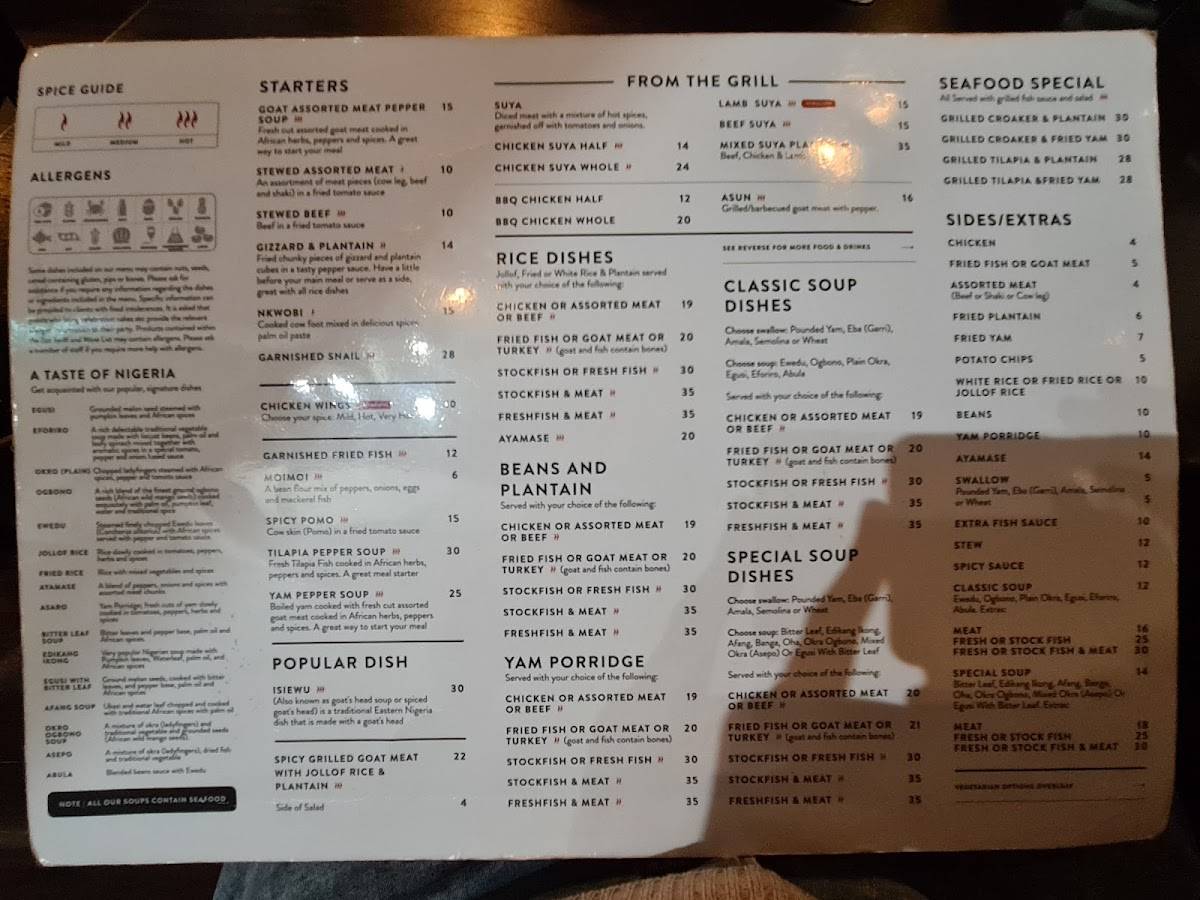 Menu at Enish Lewisham pub & bar, London, 228 Lewisham High St