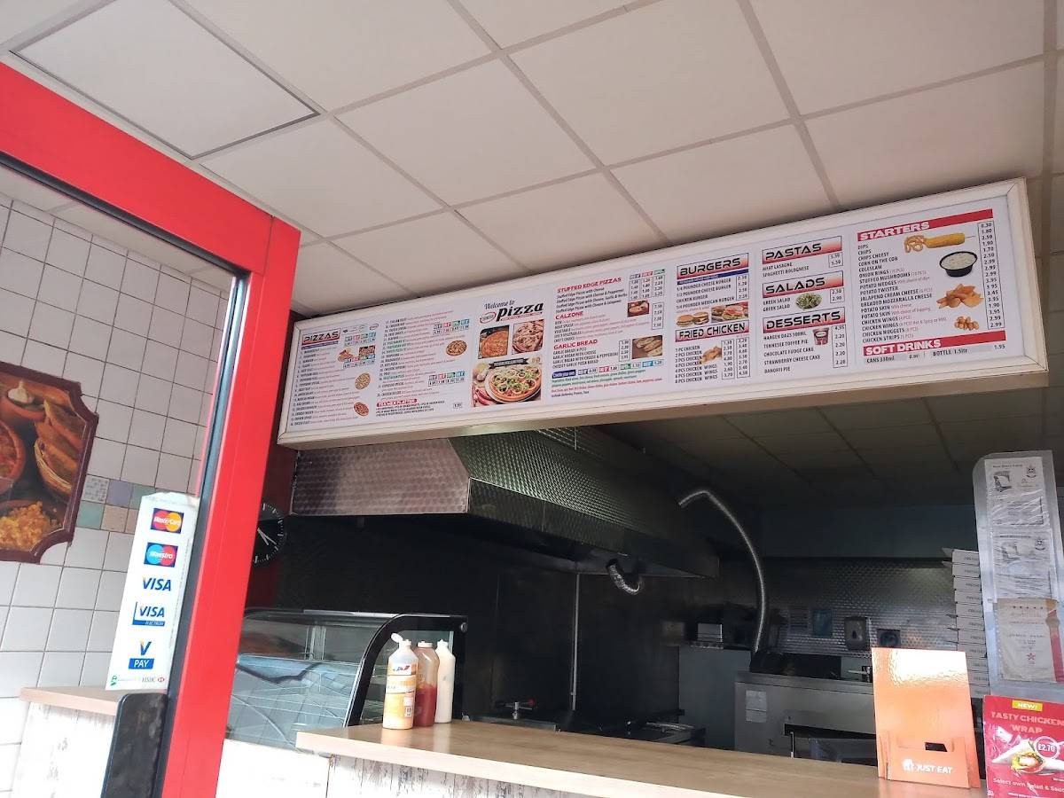 Menu at Espresso Pizza fast food, London, 110 Myddleton Rd