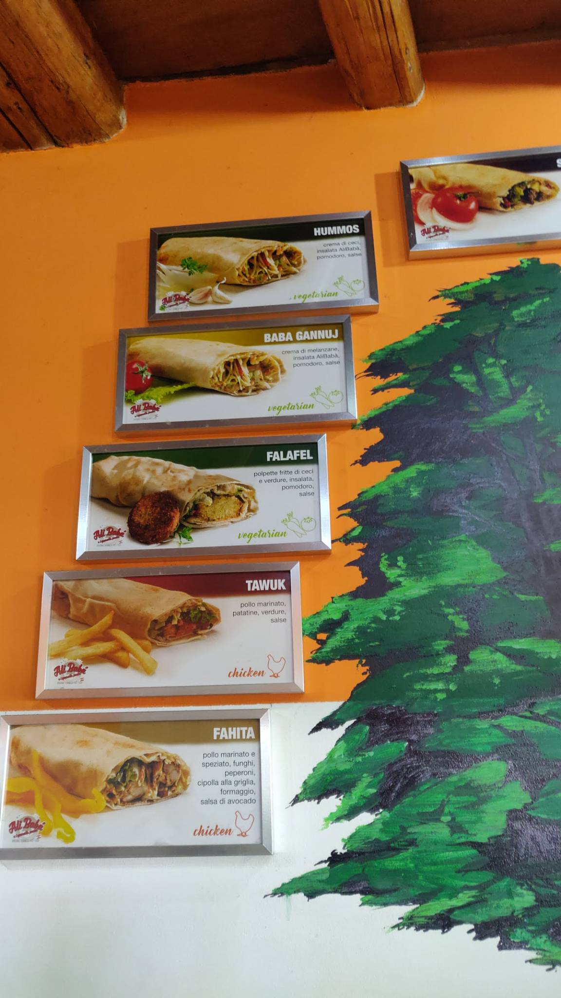 Menu da Alì Baba e i 40 Panini fast food, Padova