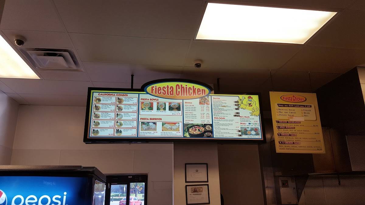 Menu at Fiesta Chicken restaurant, Boise, S Orchard St