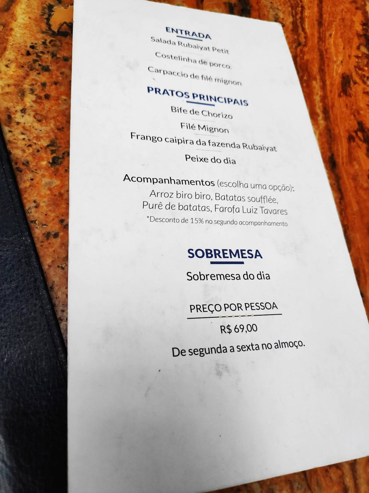Menu em Figueira Rubayat churrascaria, São Paulo