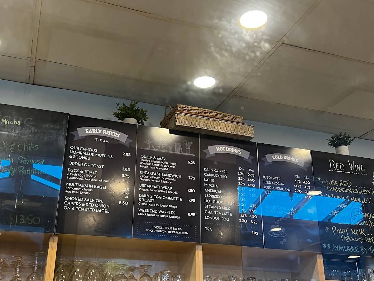 Menu at Finlay's East Beach Cafe, White Rock