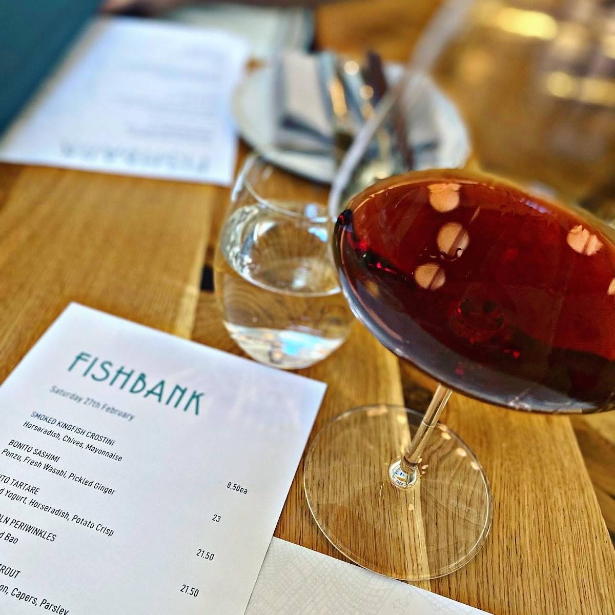 Menu at Fishbank Bar & Grill, Adelaide