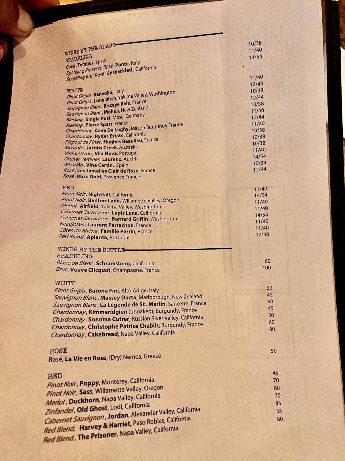 Menu at Fleet Landing Restaurant & Bar, Charleston