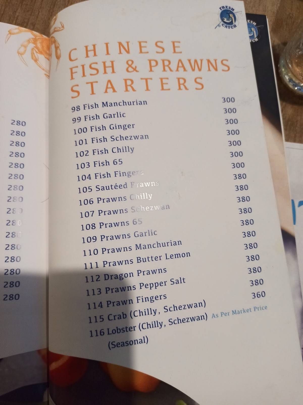 Menu at Fresh Catch Seafood Restaurant, Mysuru, /3