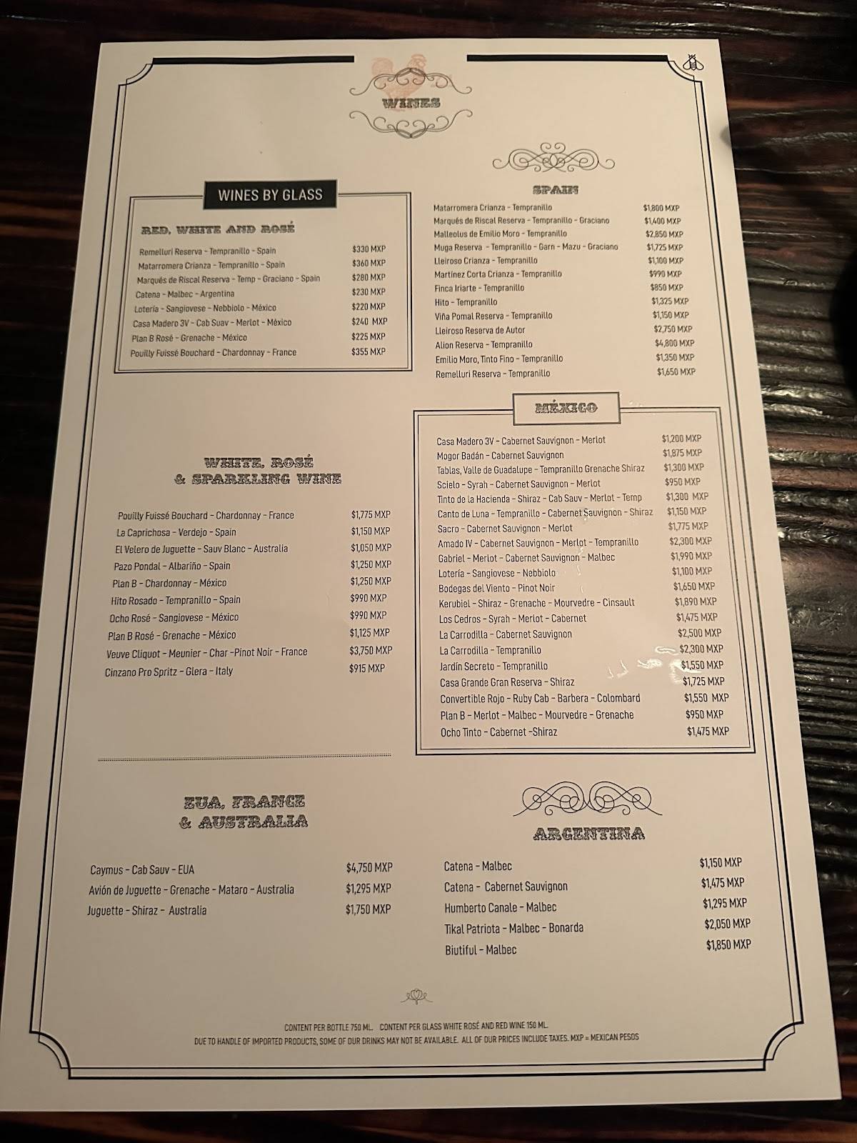 Carta del restaurante Gallo 71, San Pedro Garza García, Av. José ...