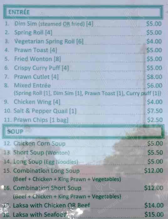 Menu at Golden Field Chinese Takeaway fast food, Beenleigh