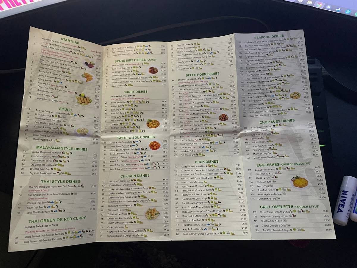 Menu at Golden Stir Fry restaurant, Southampton