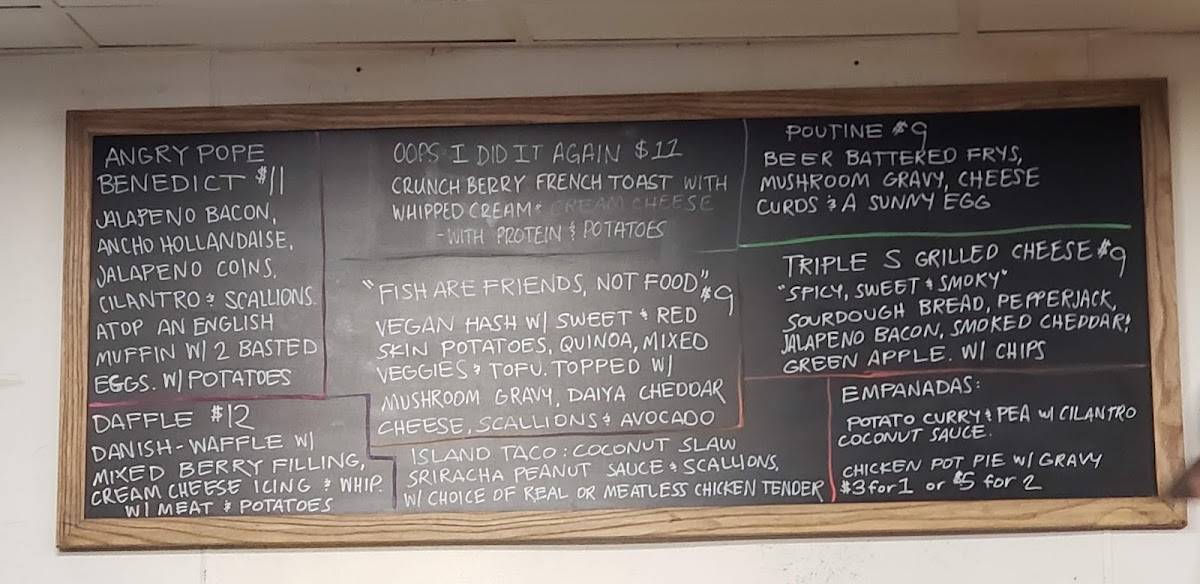 Menu at Good Truckin' Diner restaurant, Lansing