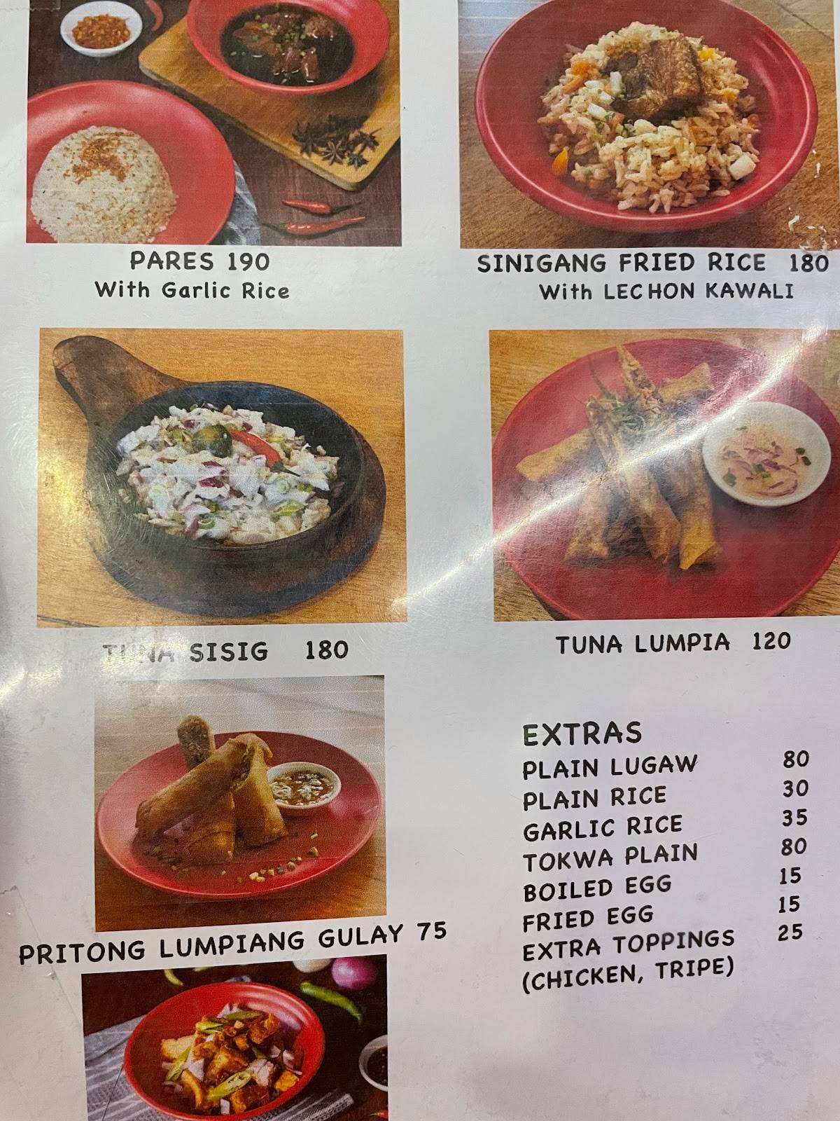Carta del restaurante Goto Kips, Ciudad Quezon