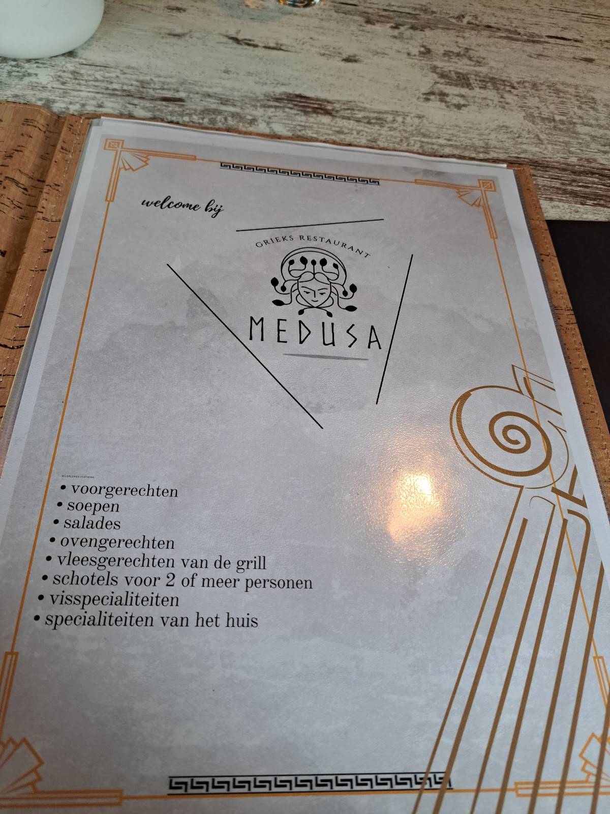 Menu at Grieks Restaurant Medusa, Urmond