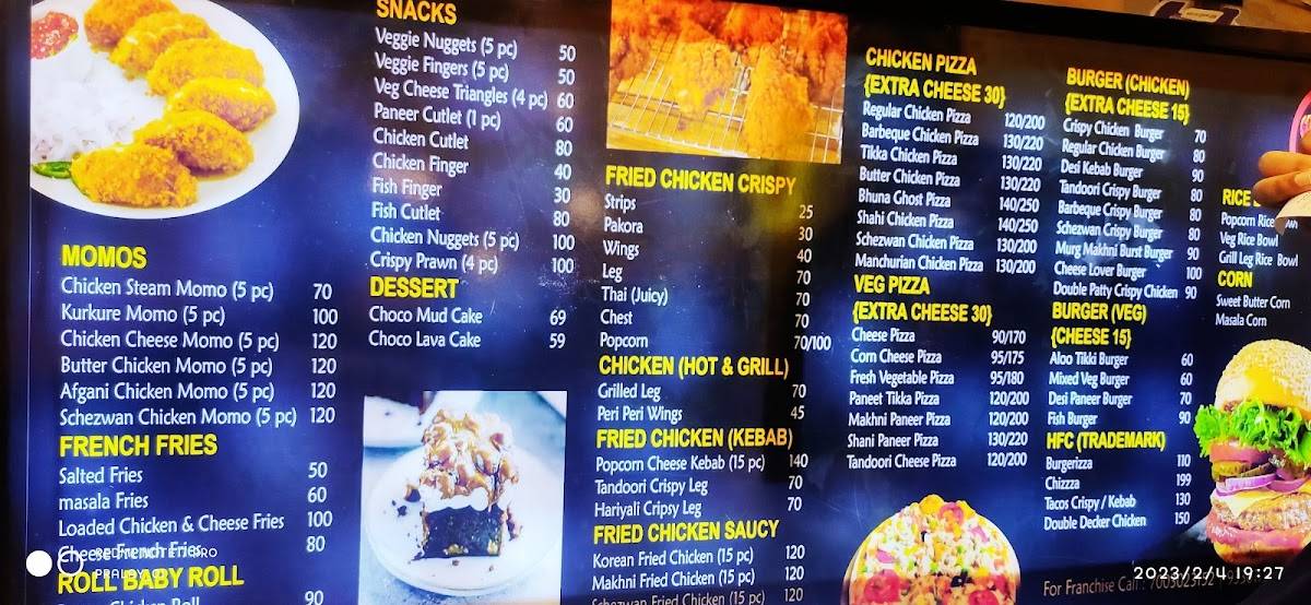 Menu at HFC Restaurant Halal Fried Chicken, Katwa