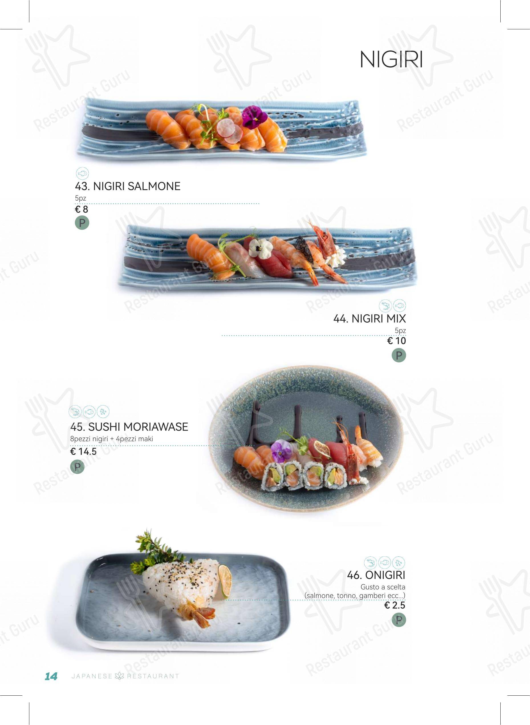 Menu at Hasu restaurant, Alba, Via Camillo Benso Conte di Cavour