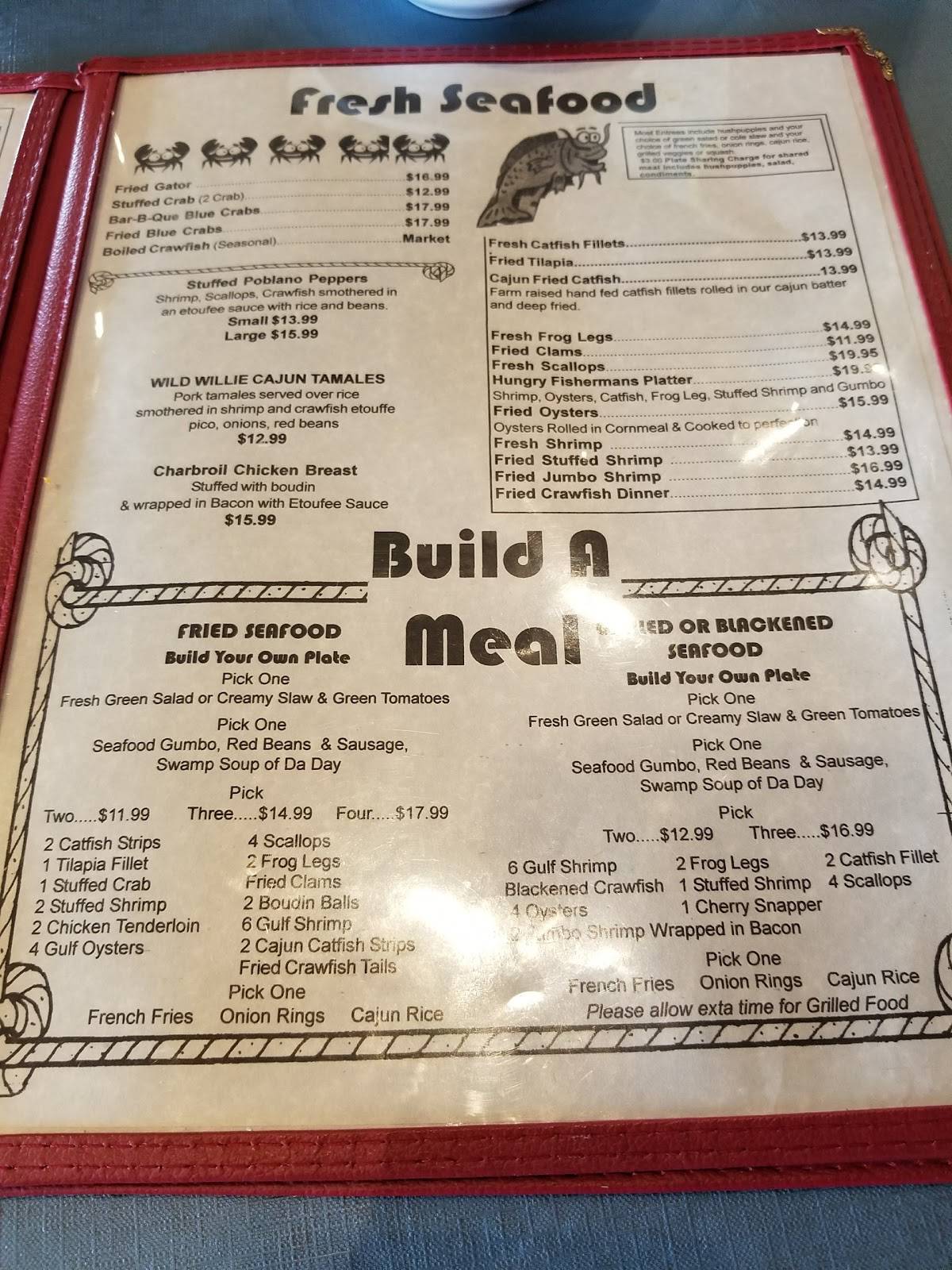 Menu at The Reef restaurant, Texas City, 31st 1/2 St N