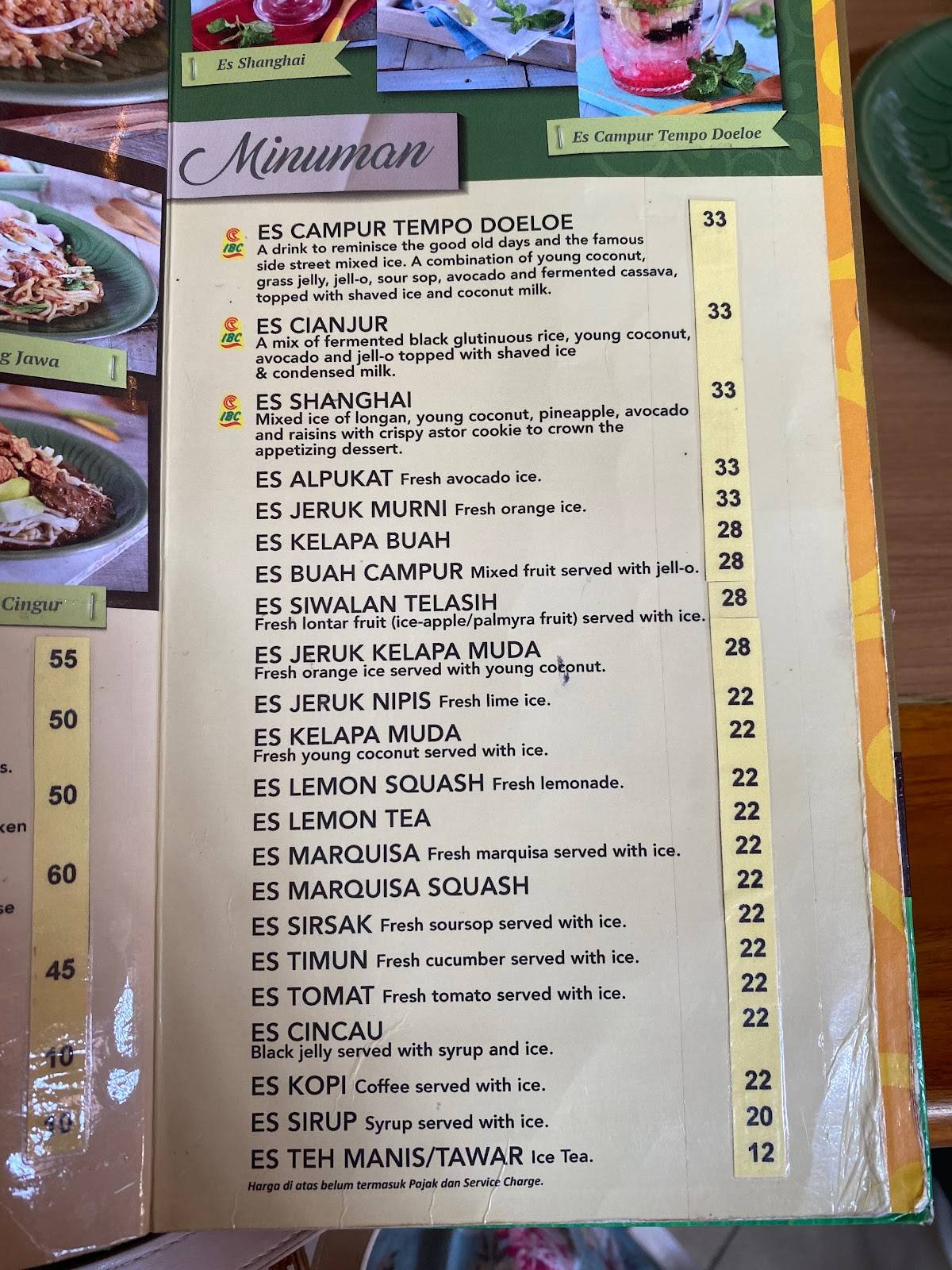 Carta del restaurante Ikan Bakar Cianjur - Gresik, Gresik