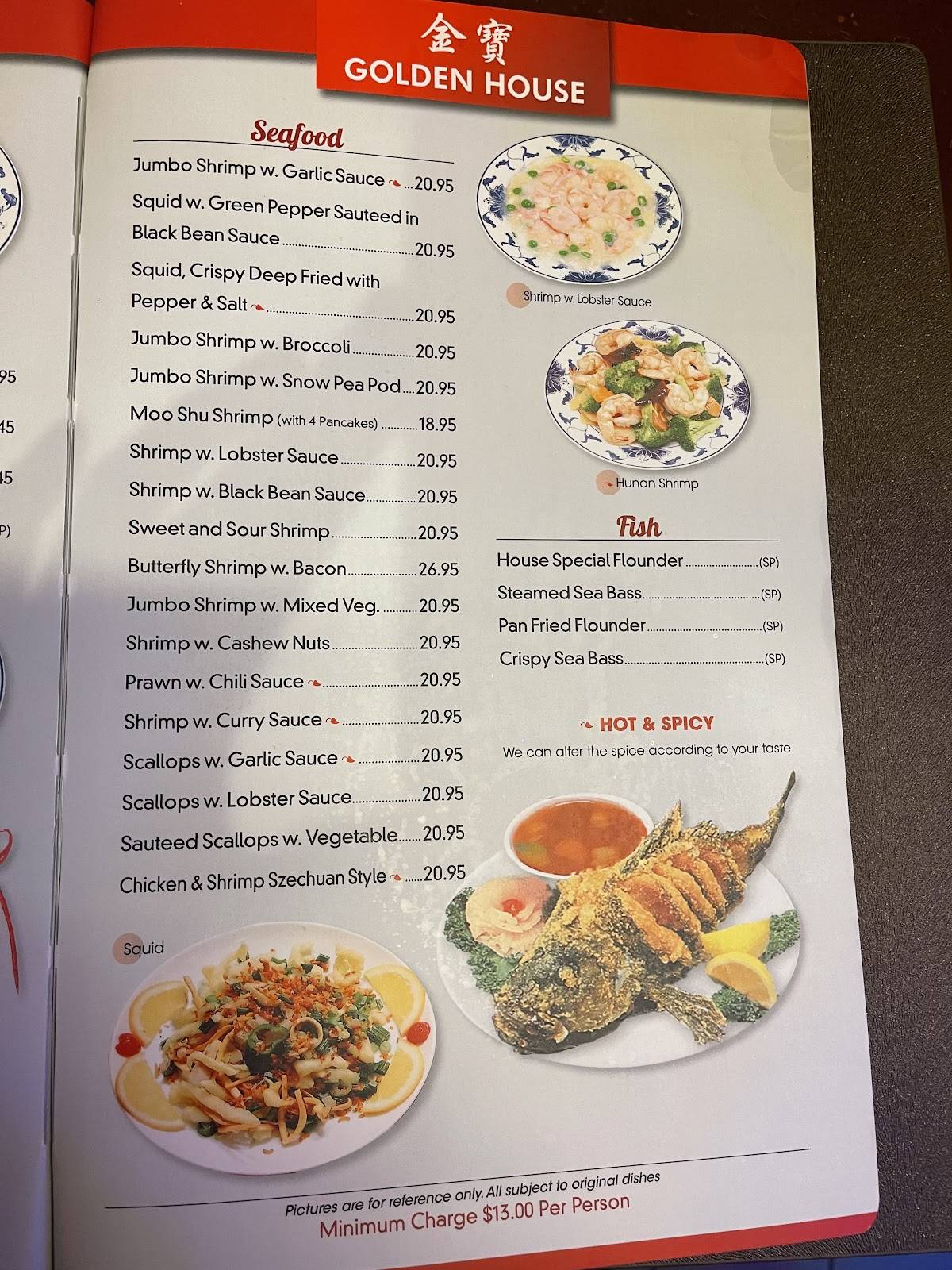 Menu at Golden House restaurant, Jefferson Valley-Yorktown