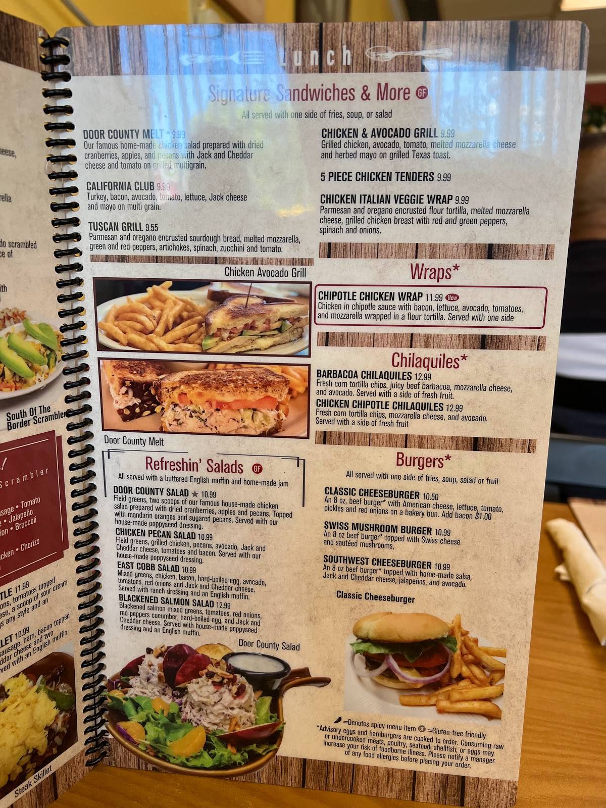 Menu at Jerry's Cafe, Beloit, 935 4th St