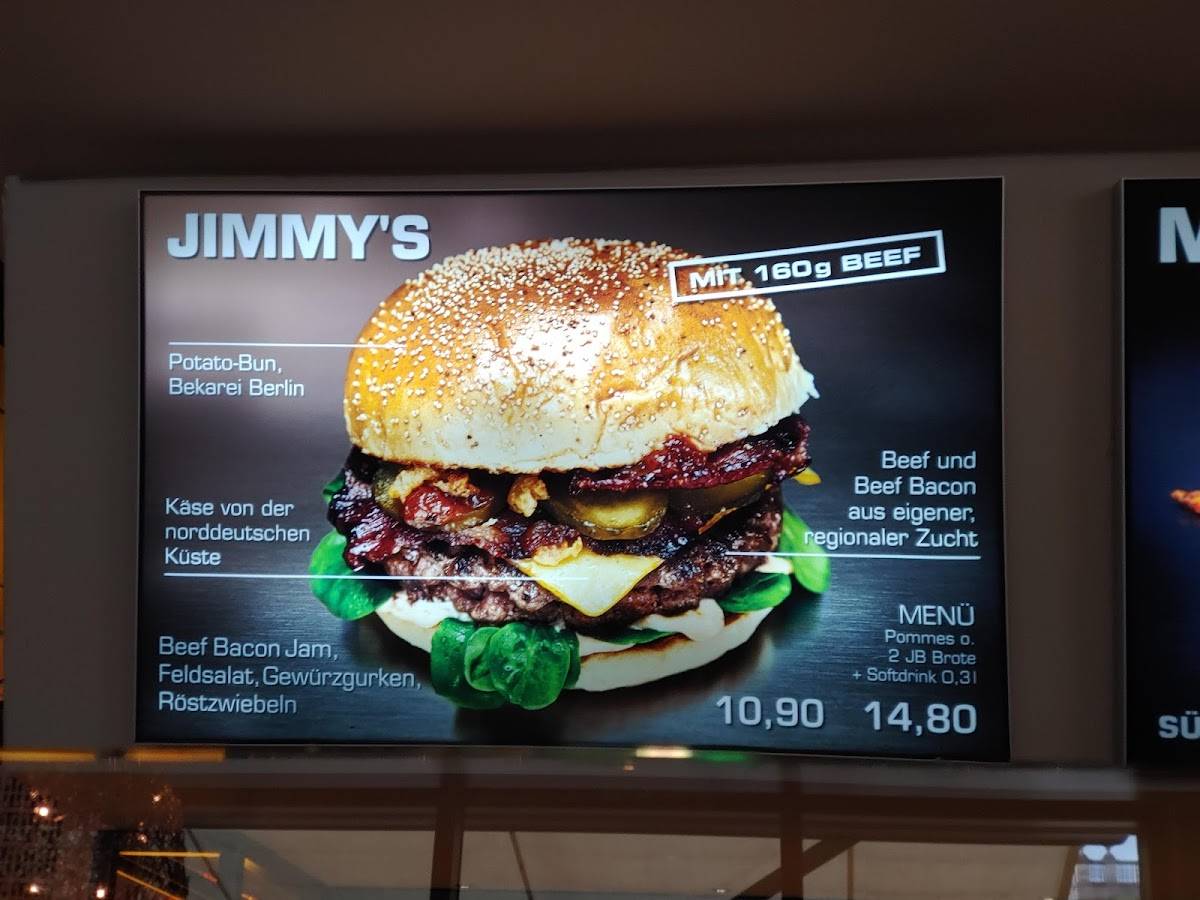 Speisekarte von Jim Block fast Food, Hannover, Georgstraße