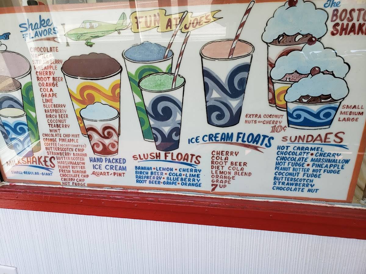 Menu at Joe's Drive In fast food, Punxsutawney
