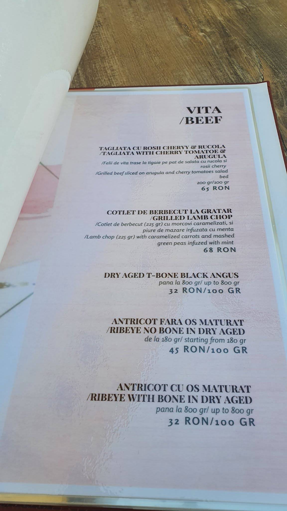 Menu at Kharma Arad, Arad, Strada 1 Decembrie 1918 2