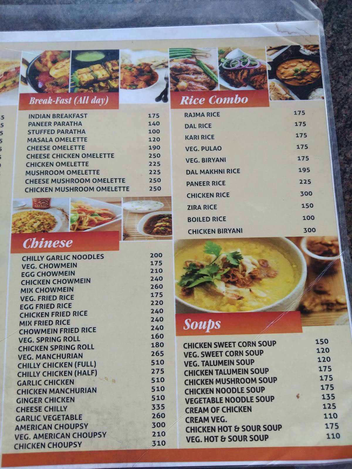 Menu at Cheetal Grand, Khatauli, Khatauli Bypass