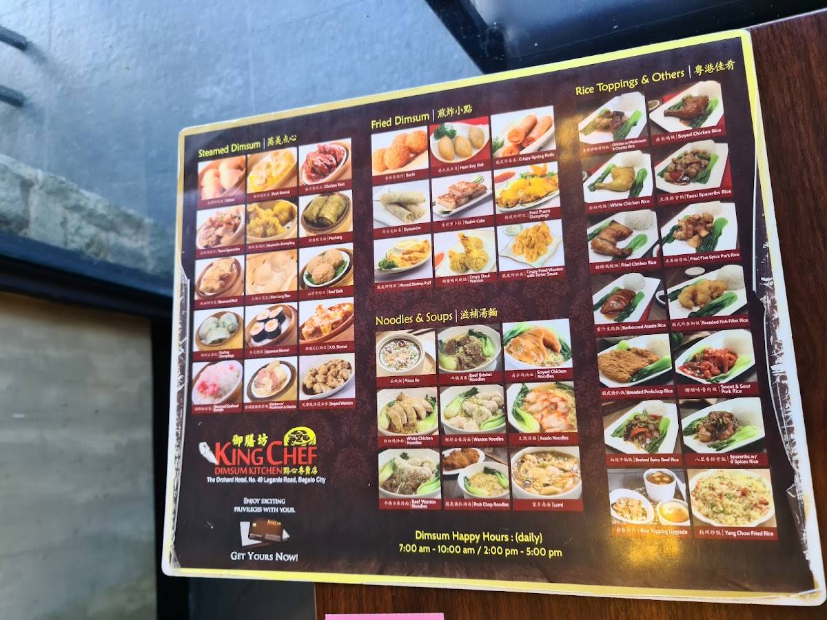 Menu at King Chef Dimsum Kitchen Baguio restaurant, Baguio