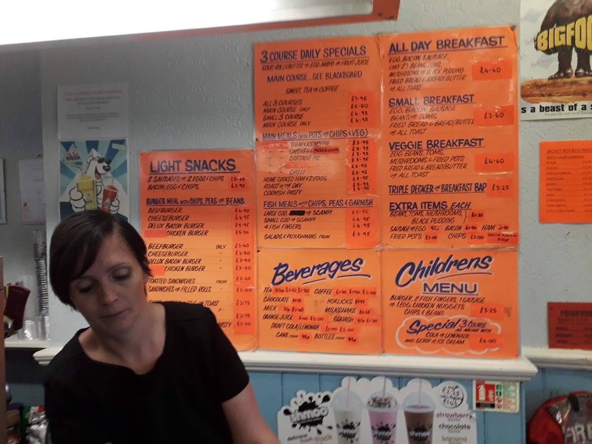 Menu at Kings Park Cafe, Bournemouth