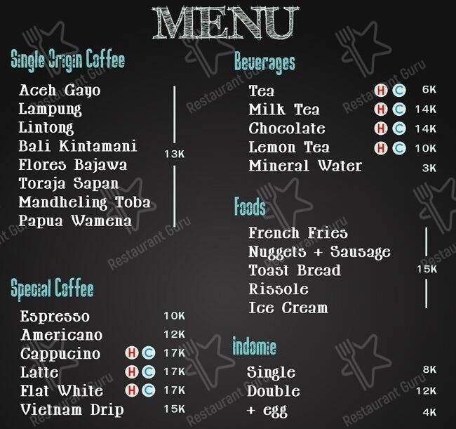 Carta del café Kopiman, South Jakarta, Jl. Raya Lenteng Agung No.6 5